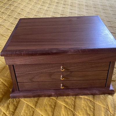 Handcrafted Cherry Jewelry Box 5 Drawers With Top Tray - Etsy