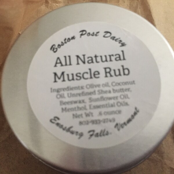 All Natural Muscle Rub, Body Butter, Menthol Rub, Gifts for Him, Gift ...