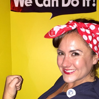 Rosie the Riveter Pin, Collar Pin, Rosie Button for Costume, Employment ...
