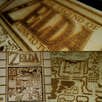 LOZ:LTTP Laser Engraved World Map Game Cartridge - Etsy