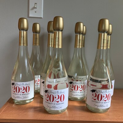 Graduation Champagne Labels Wine Labels Class of 2024 2025 2026 ...