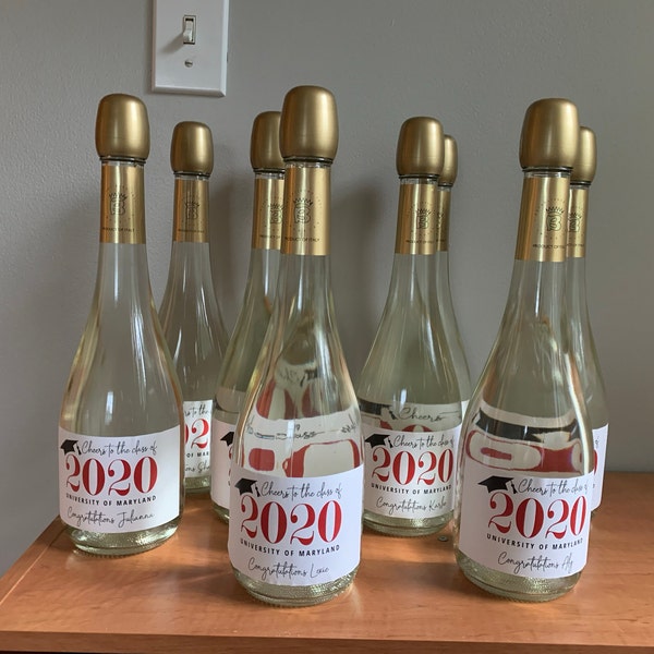 Graduation Champagne Labels | Wine Labels | Class of 2024 2025 2026 ...
