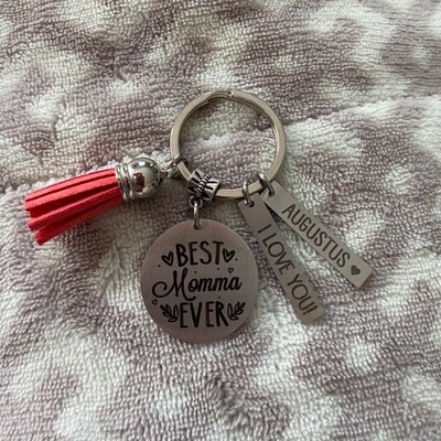 Momma Gift Keychain Key Chain BEST MOMMA EVER 1 Momma Momma Gift ...