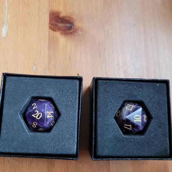 Natural Stone Dnd Full Dice Set| Tiger Eye Dnd Dice Set Sorcerer ...