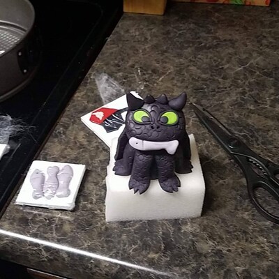 Toothless How to Train Your Dragon 6 Piece Cake Topper Set - Etsy
