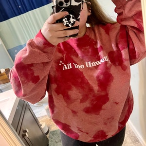 Swiftie Merch Sweatshirt All Too Unwell Too All Too Well - Etsy