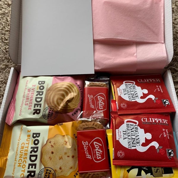 Tea, Biscuits & Chocolate Gift Box Valentine Birthday Afternoon Tea ...
