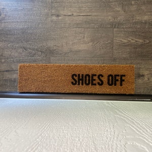 Shoes off Skinny Doormat, Shoes off Door Mat, Shoes off Welcome Mat ...