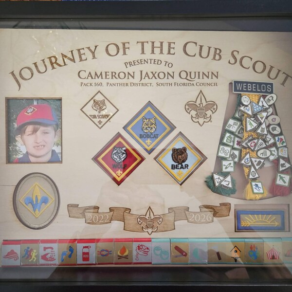 Honor the Achievement - Journey of the Cub Scout Plaque, 11x14 Wood ...