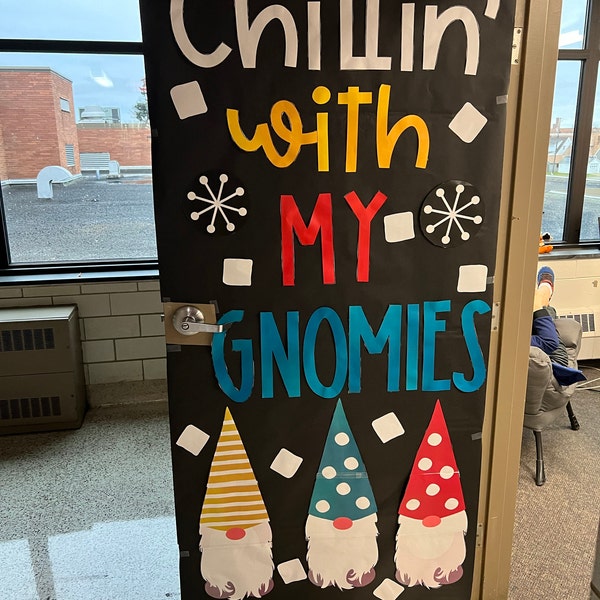 Winter Gnome Decor- Classroom Bulletin Board- Gnomethemed Door Set ...