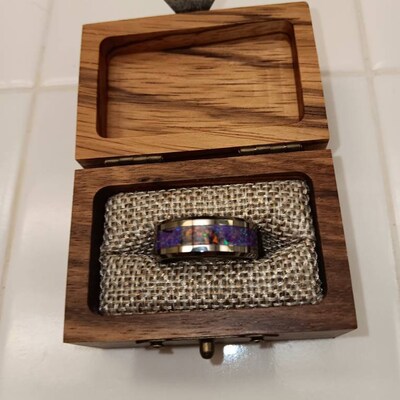 Celestial Firework Purple Blue Red Black Beautiful Ring for Men or ...