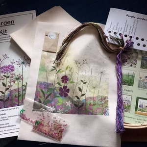 Floral Embroidery Kit 'cornish Coast' Modern Hand Embroidery Mother's ...
