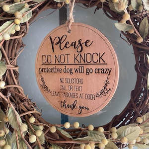 Pet Sign Do Not Open Door Sign Door Hanger Sign Dog Sign - Etsy