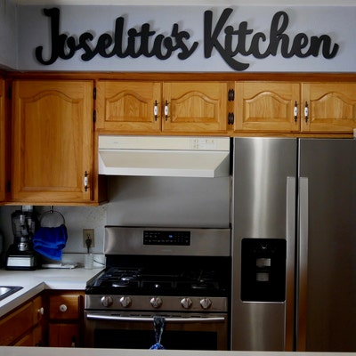 Custom Kitchen Sign. Personalized Kitchen Sign. Wood Word Cutouts ...