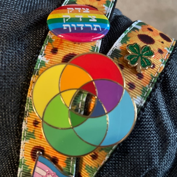 Plural Pride Rings Enamel Pin - Gold - Etsy