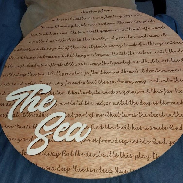 Song Lyric Engraved Sign - First Dance Lyrics - Song Lyrics Wall Art - Etsy