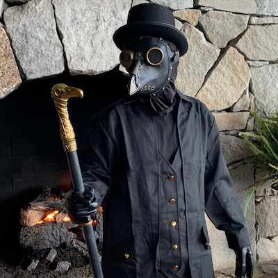 Black Plague Doctor Bird Mask Steampunk Raven Mask Costume Cosplay ...