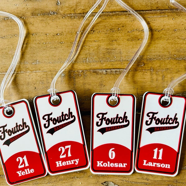 Custom Sports Team Bag Tag, Bag Tags for Football, Hockey, Baseball ...