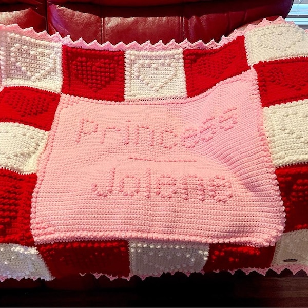 PATTERN: Hearts and Baby Name Crochet Pattern - Etsy