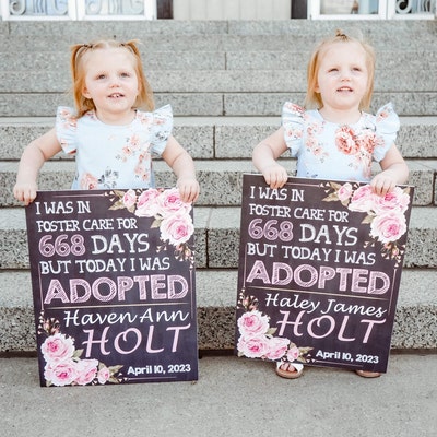 Adoption Announcement Sign, Adoption Photo Prop, Adoption Printable ...