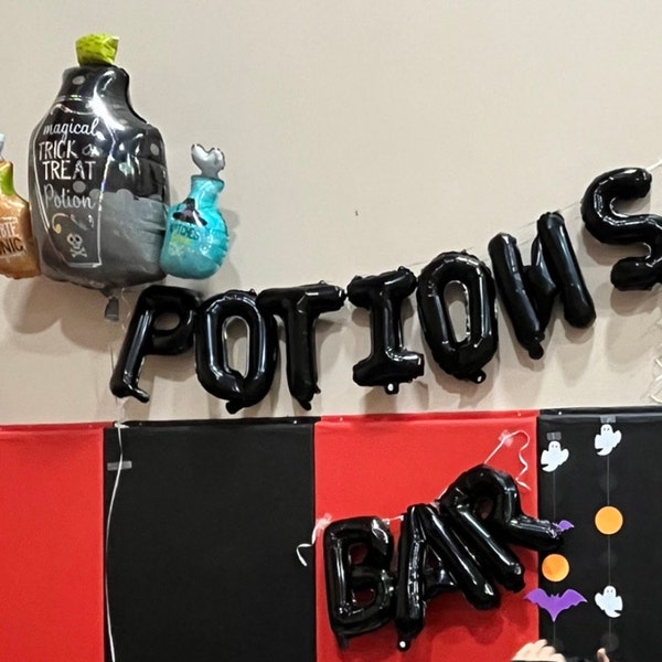 Potions Bar Balloon Banner Halloween Party Decor Halloween Balloons ...