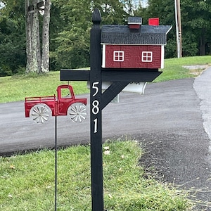 Dutch Barn Large Mailbox Amish Handmade Navy Blue Choose Your | Etsy