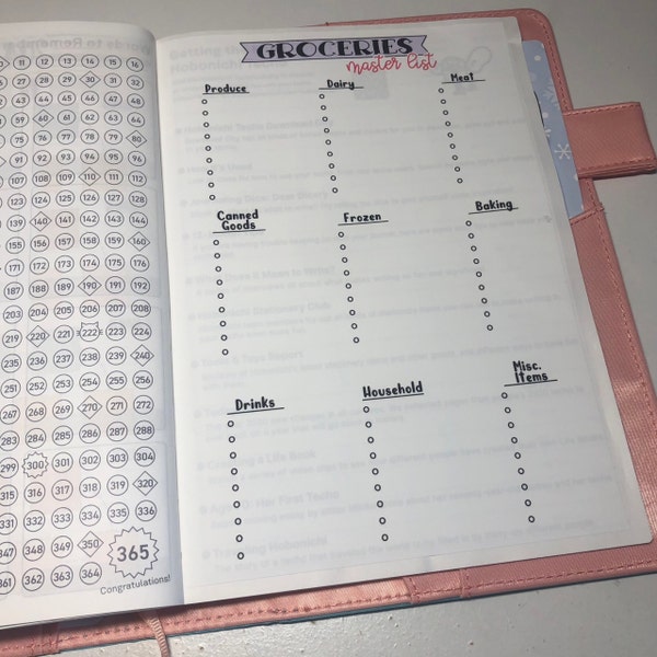 Grocery Shopping Master List: Hobonichi Weeks/cousin Notes Page Sticker ...