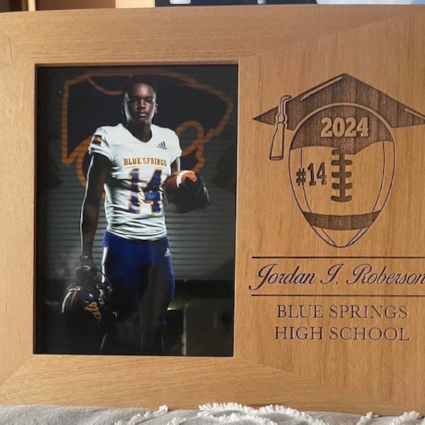 Personalized Football Graduation Frame, Football Graduation Gift, Gift ...