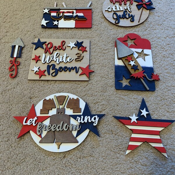 Let Freedom Ring 4th of July DIY Decorations/ Tier Tray Kit - Etsy