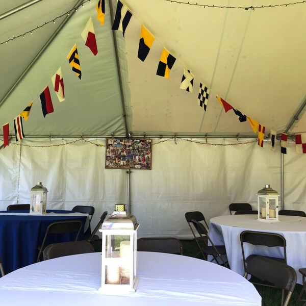 Nautical Signal Code Flag Set on String - Set of 40 Hand Sewn, Double ...