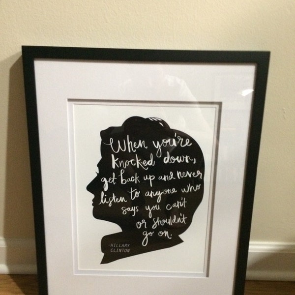 Hillary Clinton Poster, Hillary Clinton, Clinton Quote, Motivational ...