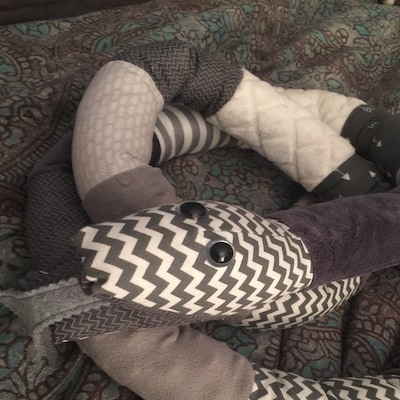 CUSTOM Slate the Scrappy Patchwork Snake Softie Large Snake Stuffed ...