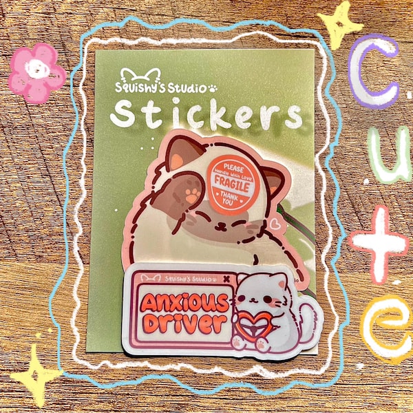 Please Handle With Love FRAGILE Sticker | Cat Meme Stickers | Kawaii ...