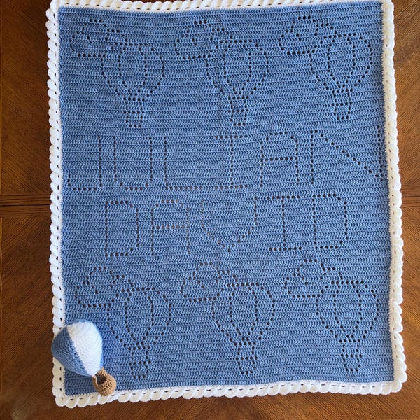 Aria Blanket | Filet Crochet Blanket Pattern | Baby Blanket Crochet ...