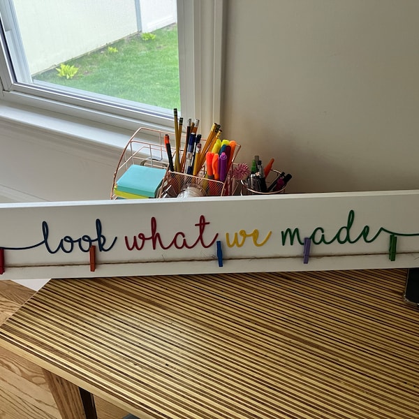 3D Kids Craft Look What I Made Sign | Kids Art Display Signs | Playroom ...