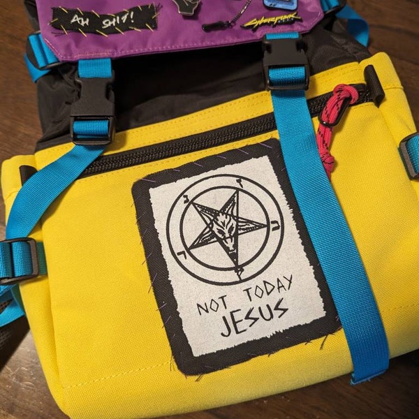 Not Today Jesus Baphomet Inverted Pentacle Sew on Patch. for Witchy ...