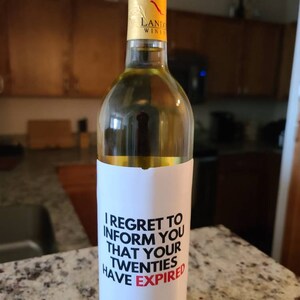 20's Are Expired, 30th Birthday Wine Label, 30th Birthday Decorations ...