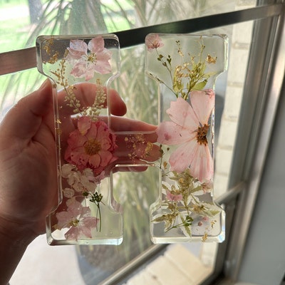 Pressed Flower Resin Name letters Only - Etsy