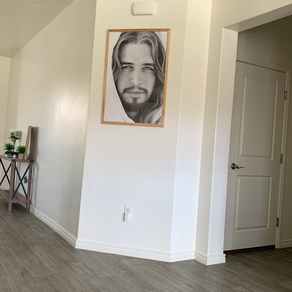 Jesus Christ Wooden Frame Portrait Print, Jesus Painting, Jesus ...