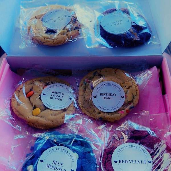Gourmet Cookies Gift Box: Artisanal Baked Assortment. Half Dozen or ...