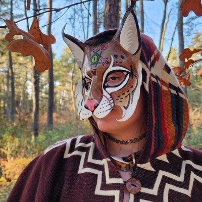 Custom Snow Leopard Leather Masquerade Mask - Etsy