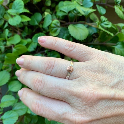 Sea Shell Ring, Shell Stack Ring, Tide Pool Ring, Ocean Ring, Stack Rings, Sterling Stack Rings ...