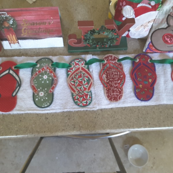 Flip Flop Banner in the Hoop Project Machine Embroidery Designs ...