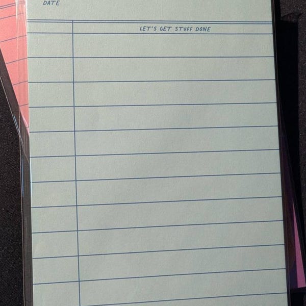 Small Library Card Notepad | 4x6 Notepad | Book Notepad | Aesthetic ...