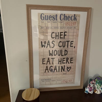 Trendy Prints Guest Check Wall Art Prints and Posters Kitchen Wall ...