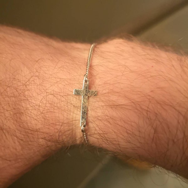 Men's Cross Bracelet, Religious Bracelet, Christian Bracelet, Catholic ...