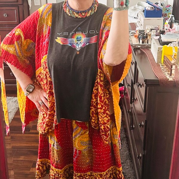 Kiss Ruffled Pink Star Long Top/dress Fits Small to XL OVERSIZED - Etsy