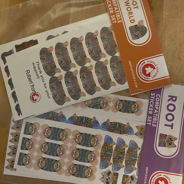 ROOT Underworld Meeple Stickers Upgrade Pack Decals Kit for ROOT ...
