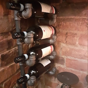 Industrial Vintage Style QUALITY WINE RACK Made From | Etsy