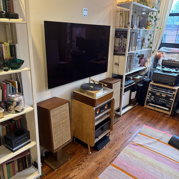 CLAPTON - Mid Century Modern Vinyl and Record Player Sideboard - Record ...